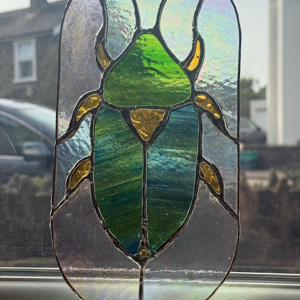 Stained Glass Insect, Stained Glass Beetle Pattern, Digital Download ...