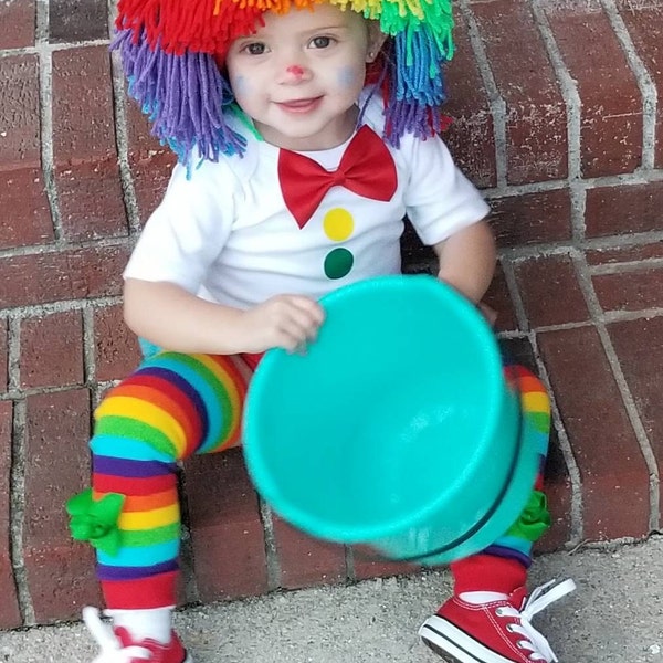 Clown Costume Halloween Costumes Baby Hat Baby Girl Clown Wig Pageant ...