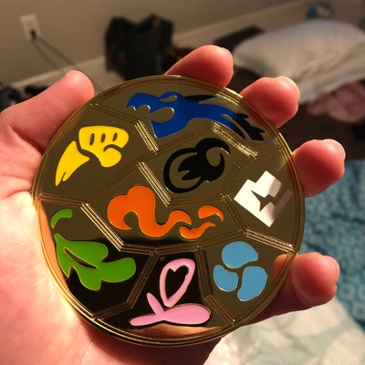 Galar Pokemon Sword and Shield Gym Badge in Gold and Silver Medal Form ...