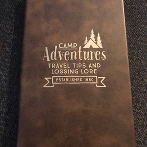 Personalized Leather Lodge Guest Book, Engraved Lined Journal ...