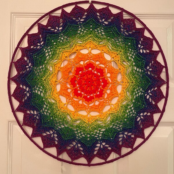 Mandala Crochet PATTERN, CHAKRA Mandala 40 Cm in Cotton THREAD - Etsy