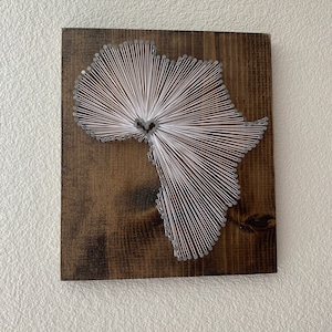Africa String Art Africa Decor State string Art Africa Nail | Etsy
