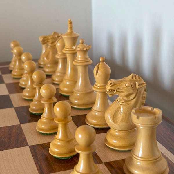 Ulbrich Series Wooden Chess Set With 2 Extra Queens- Modern Style ...