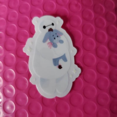 Baymax With Eeyore Plushie Transparent Laptop Sticker/ Big Hero 6 Pooh ...