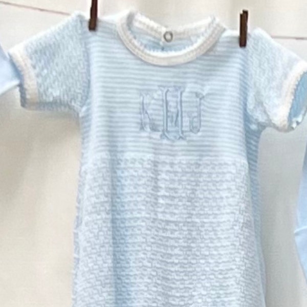 Baby Boy Coming Home Gown Personalized Baby Gift, Monogrammed Take Home ...