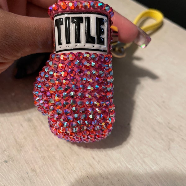 Bedazzled Boxing Glove Keychain - Etsy