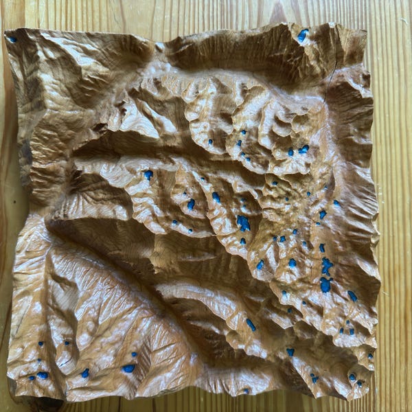 Custom Wooden 3D Topographic Map: Personalized Relief Art - Etsy