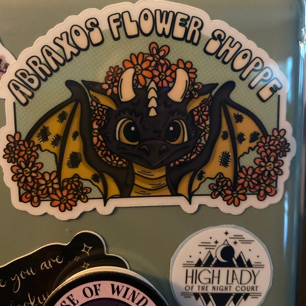 Throne of Glass Abraxos Flower Shoppe Manon Blackbeak Clear Vinyl ...