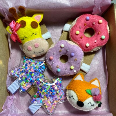 Dinosaur Hair Clips, Dino Birthday, Toddler Felt Hair Clips ...