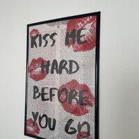 Kiss Poster 70s Poster Red Wall Art Trendy Wall Art Hippie - Etsy