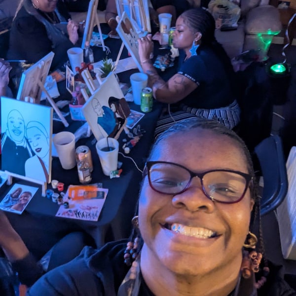 Paint Your Partner/selfie/personalized Couples/date Night/ Pre-drawn ...