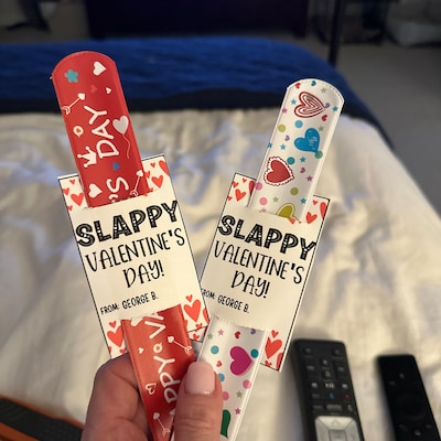 Editable Slap Bracelet Valentine's Day Gift Tag, Slappy Valentine's Day ...