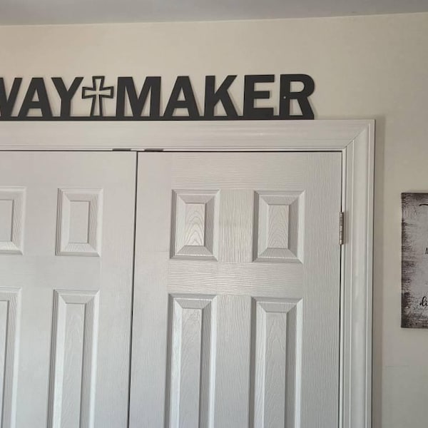 Waymaker Door Topper, Faith Metal Sign Christian Gift, Christian Sign ...
