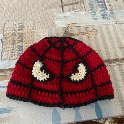 Crochet PATTERN Superhero Spider Web Hat Baby to Adult Size - Etsy ...
