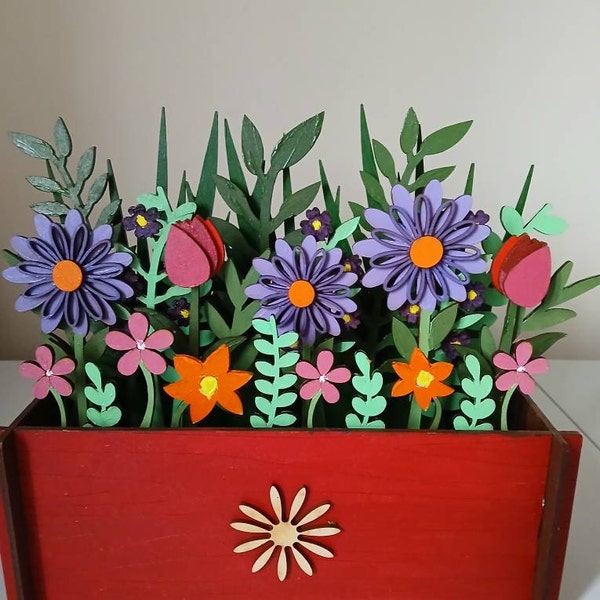 DIY 3D Layered MDF Make Your Own Flower Pot, Crafting Mother's Day Gift ...