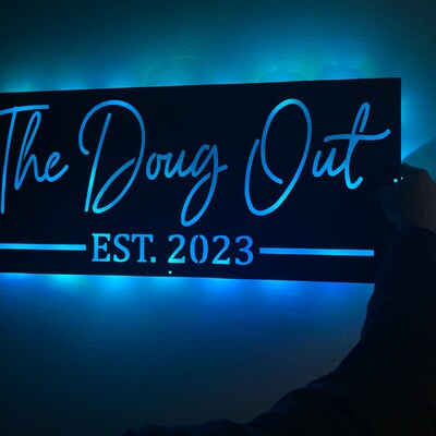 Personalized Bar LED Metal Art Sign / Light up Pub Metal Sign / Multi ...