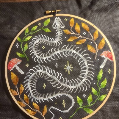 Yellow Snake Cross Stitch Pattern PDF, Ball Python Cross Stitch ...