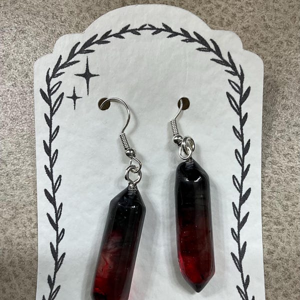 Vampire Resin Ring, Red and Black Resin Ring, Gothic Blood Red Witchy ...