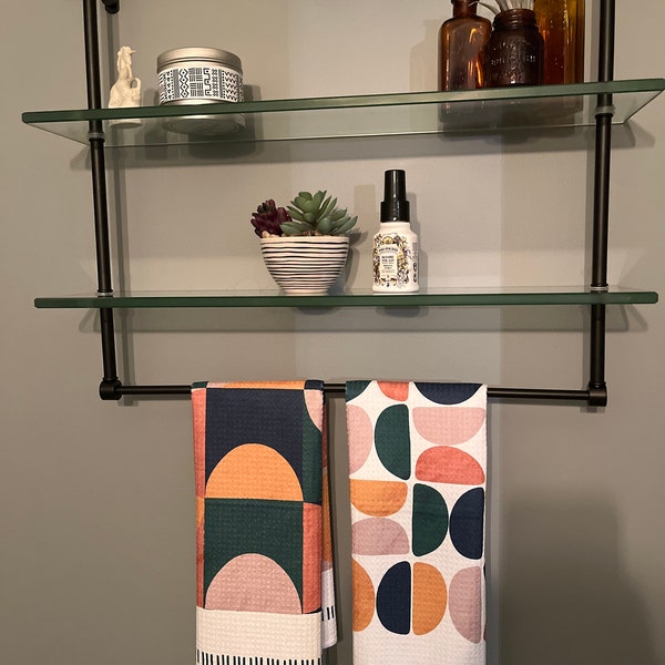 Geo Boho Dish Towel Trio – Bauhaus Geometric Boho Modern Kitchen Tea ...