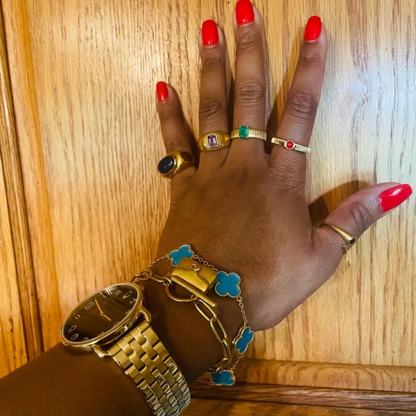 Square Signet Ring, Brass Ring, Handmade Ring, Dainty Ring, Baho Ring ...