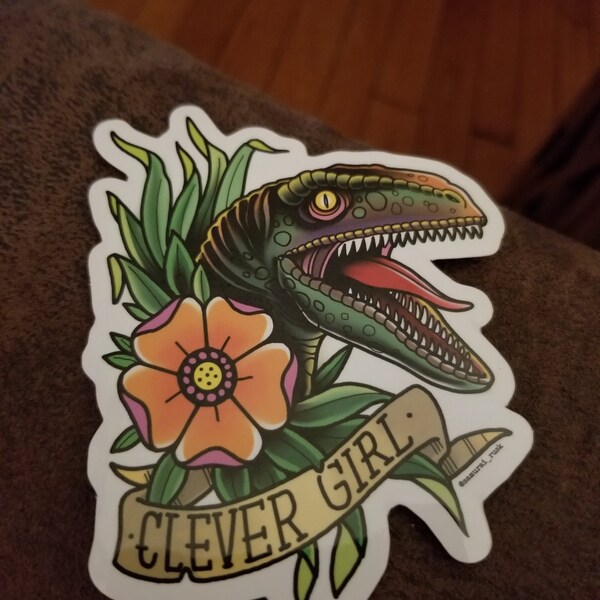 Clever Girl Sticker - Vinyl Sticker - Tattoo Flash - Etsy