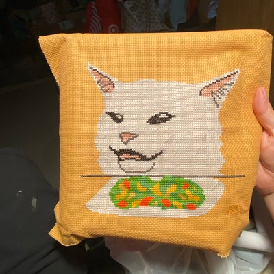 Meme Cat Cross Stitch Pattern, Funny Cross-stitch Design, Modern ...