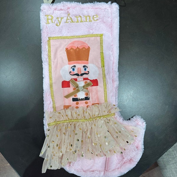 Nutcracker Stocking// Christmas Stocking//pink Christmas Stocking - Etsy