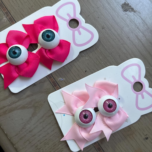 Cute Little Eyeball Bows Set of 2 - Etsy