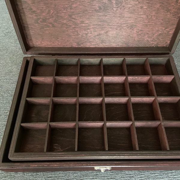 Collection_ Display Box / 48 Compartment Box / Dark Brown Collection ...
