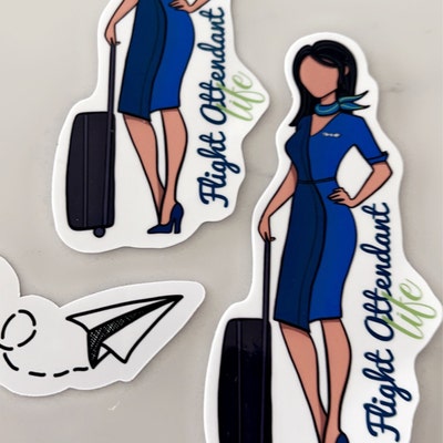 Male Flight Attendant Stickers - Etsy