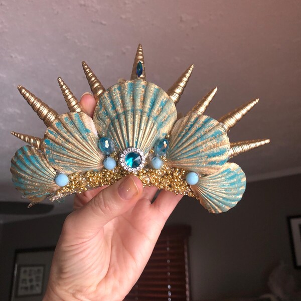 Seashell Atlantis Tiara Tourqoise Magic - Etsy