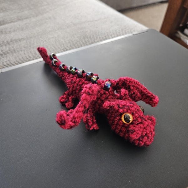 Beaded Fidget Dragon Crochet Pattern: Beginner Friendly, No Sew ...