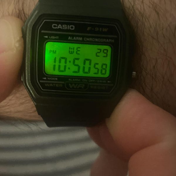 Casio A158W Modified With Rainbow Digits on Mirrored Lcd (v2.0) - Etsy