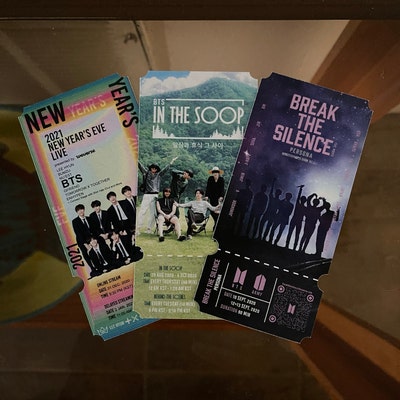 BTS NYEL 2021 TICKET New Year's Eve Live Commemorative Ticket - Etsy