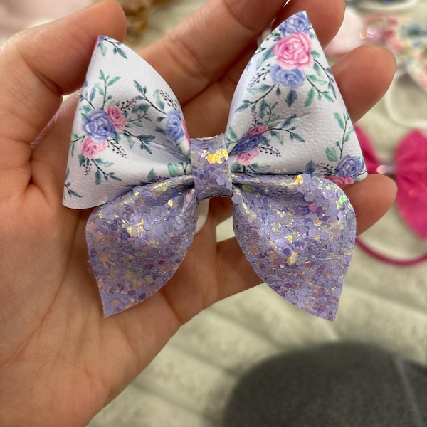 Pink Mini Pigtails, Glitter Bows, First Hair Bows, Girls Hair Clips ...