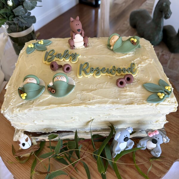 Australiana Cake Toppers, Australian Native Fondant Cake Topper, Koala ...