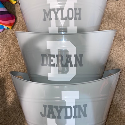 Personalized Basket With Initial & Name-easter Baskets, Organizers ...