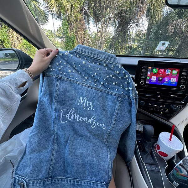 Embroidered Bride Denim Jacket, Bride Jean Jacket, Future Mrs Jacket ...