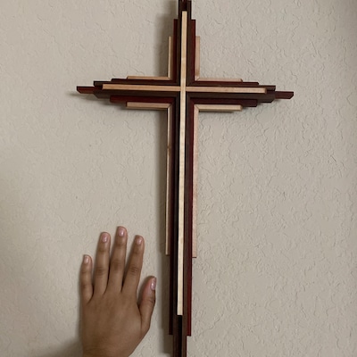 Wooden Layered Cross - Etsy