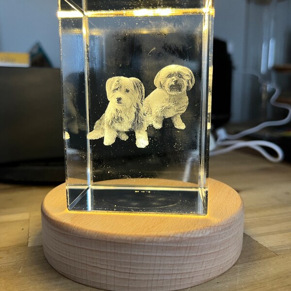 3D Crystal Photo, Custom 3D Crystal Photo Cube, Custom Photo Gift ...