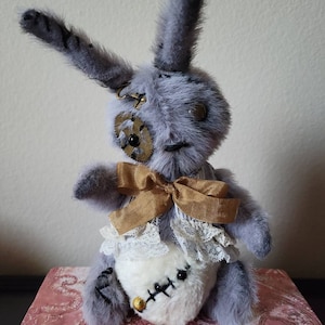 Creepy Stuffed Animal Handmade Creepy Cute Plush Bunny Weird - Etsy
