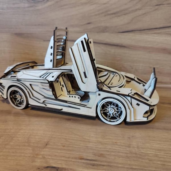Lamborghini 3D Car Model Laser Cut Files | Digital Download ...