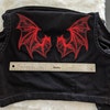 Red Demon Devil Wings Iron on Embroidery Patch Mtcoffinz Pair Choose ...