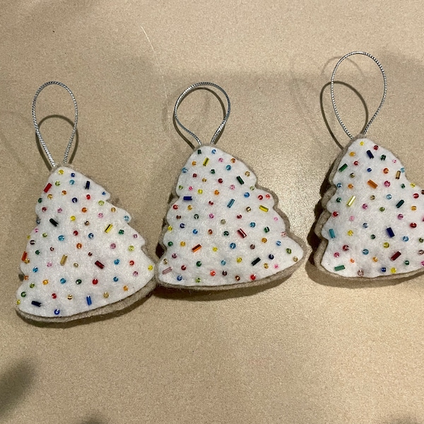 Set of 3 Handmade Felt and Sequin FISH Ornaments 3 1/2 X 2 1/2" - Etsy
