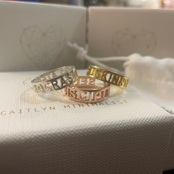 Coordinates Ring • Stacking Personalized GPS Ring • Latitude Longitude ...