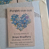 10 Personalised Forget-me-not Seeds Funeral Memorial Memory - Etsy UK