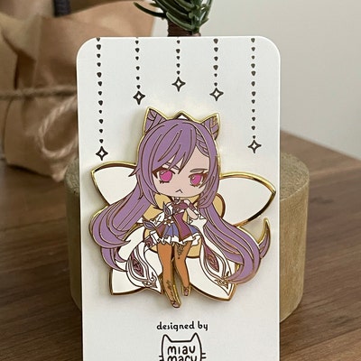 Keqing Flower Enamel Pin Genshin Impact Jumbo Size 2 Inch Gold Metal - Etsy