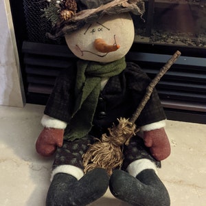 Primitive Reindeer Pattern North Pole Welcome Christmas | Etsy