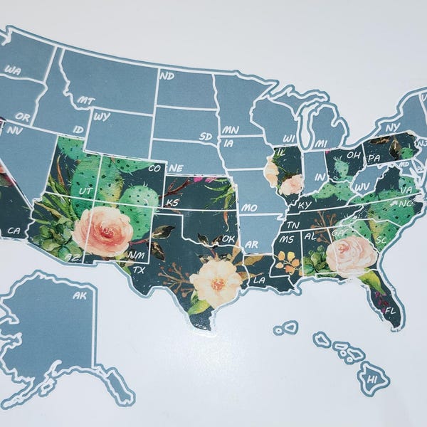 Scratch-Off United States Travel Map: Mini US Poster (8x10) - Etsy.de
