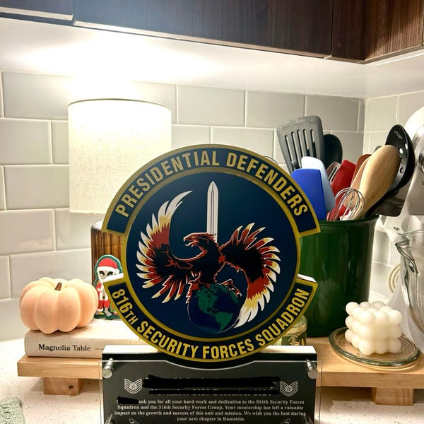 Custom Military Badge Plaque With Engravings - Your Military Emblem ...